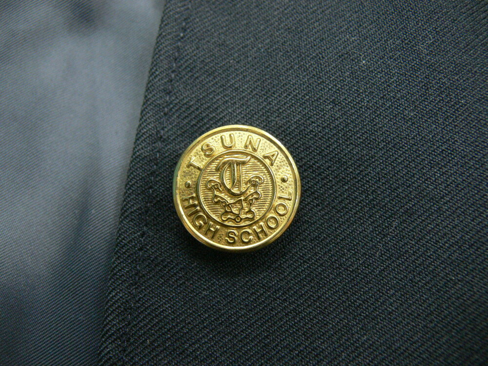 制服市場 - 兵庫県 #3684 《兵庫県立 津名高校》大きなサイズ 黒系ブレザー制服冬セット サイズLL