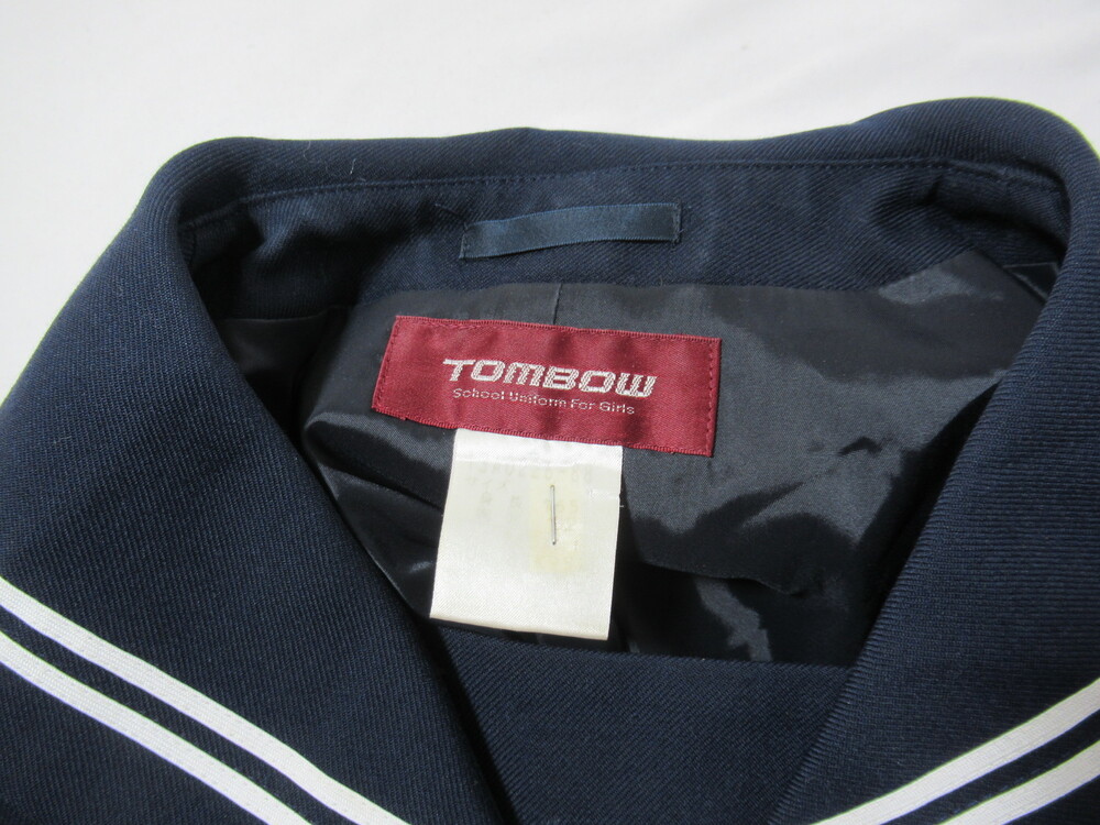 制服市場 - [不明] z0231 470 冬セーラー上着 TOMBOW 165A 紺 白2本ライン