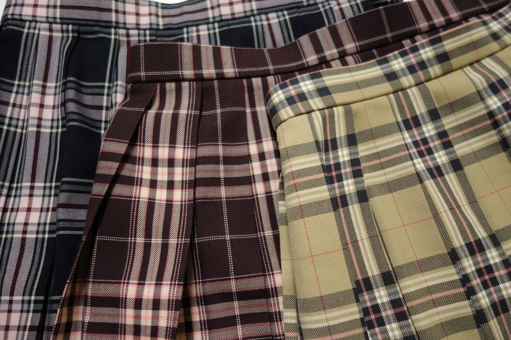 制服市場 - [不明] 883 チェックひざ丈スカート（このみ conomi/他）W66 3枚セット