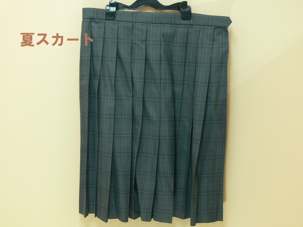 制服市場 - [不明] s736 特大サイズ！ グレーチェック柄 灰色格子柄 プリーツスカート 夏・冬のスカート