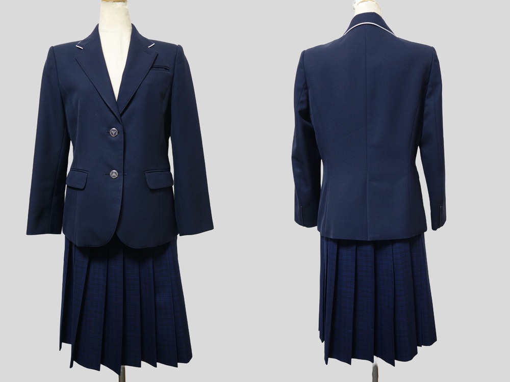 制服市場 - 福岡県 515 福岡市中学校標準服 冬服ブレザー＆夏スカート 170A W66