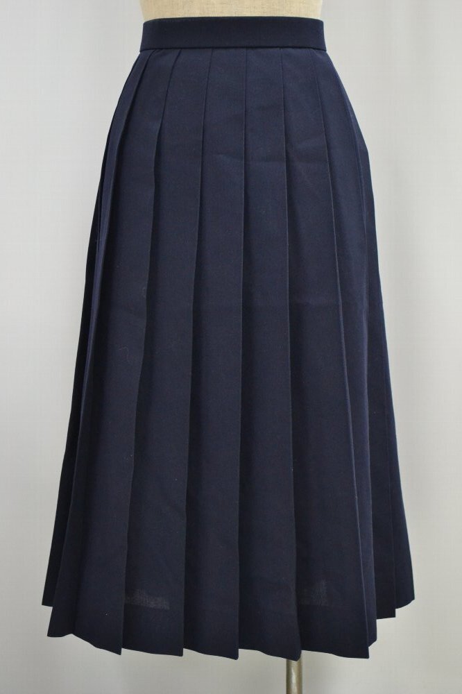 制服市場 - 大size W84 紺 夏プリーツスカート 不明 ♪P1026