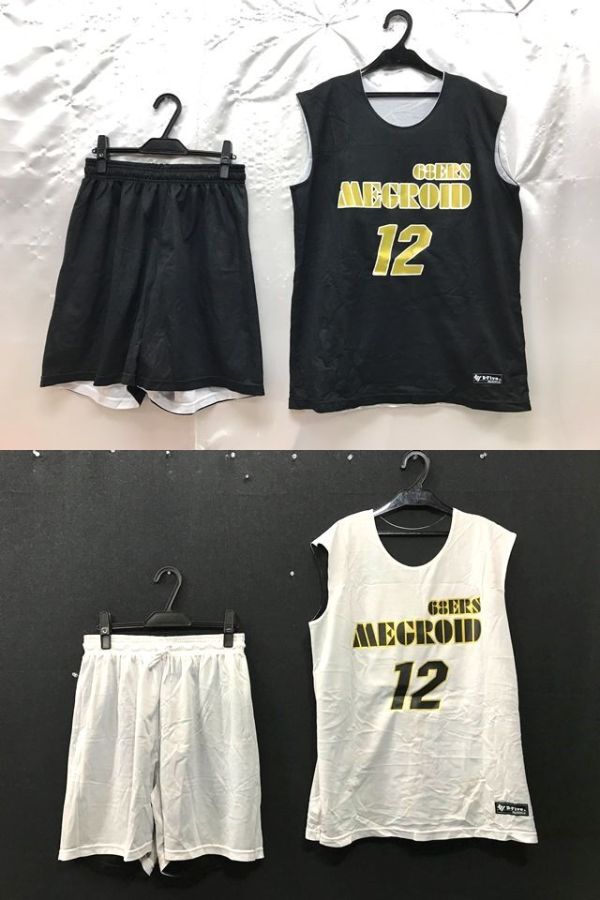 制服市場 - 0577 関東方面 不明【68ERS MEGROID】男子バスケットボール リバーシブルユニフォーム 上下 上下M B-Five製