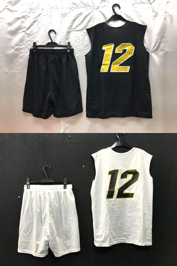 制服市場 - 0577 関東方面 不明【68ERS MEGROID】男子バスケットボール リバーシブルユニフォーム 上下 上下M B-Five製