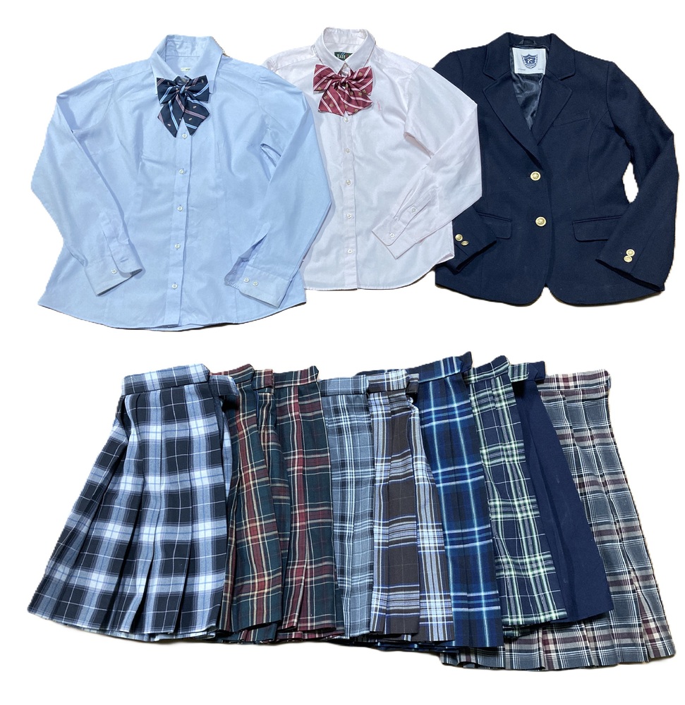 制服市場 - [不明] 2-67E☆arCONOMI・EAST BOY他☆ブレザー・スカート・ブラウス・リボン14点セット