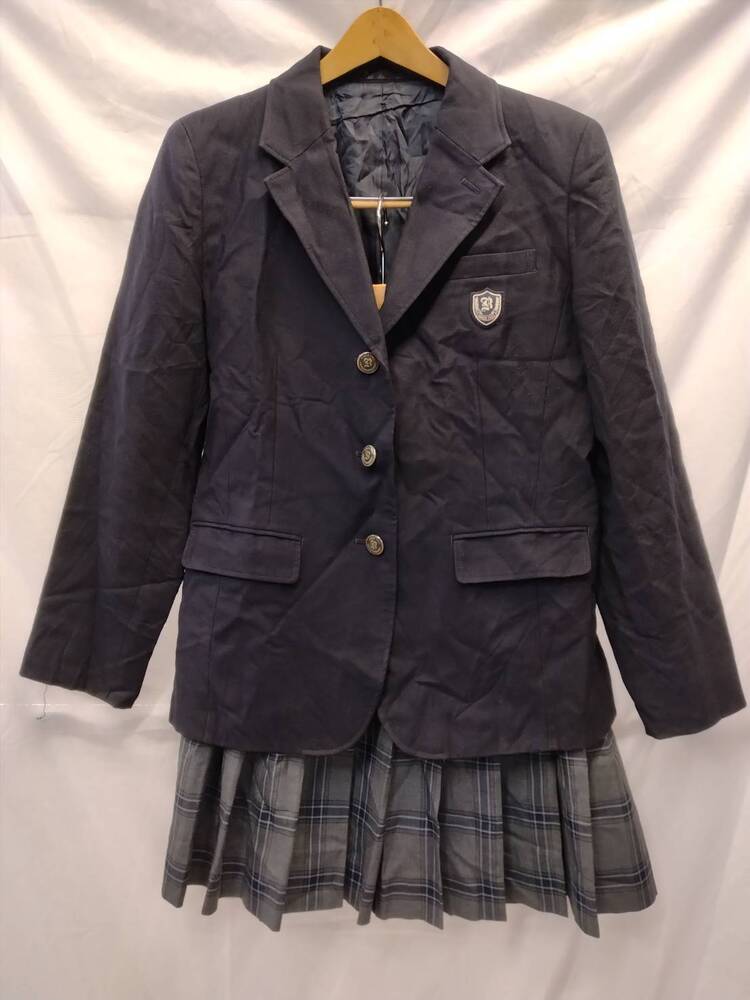 制服市場 - [不明] 【K2427】校名不明 チェックスカートの制服上下セット