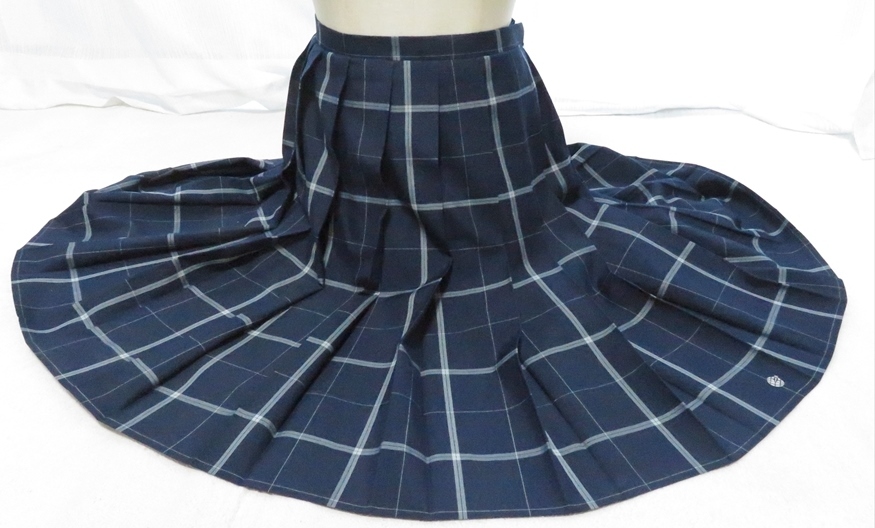 制服市場 - 東京都 私立 武蔵野大学高等学校 制服 夏服 チェックスカート ウエスト69 BEAMS SCHOOL