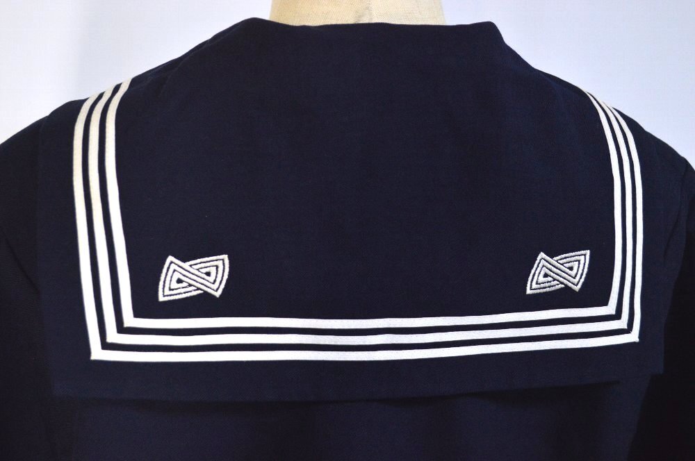 制服市場 - 大size W76 埼玉県立 川越西高等学校 3ラインセーラー冬服 前開き＊T4550