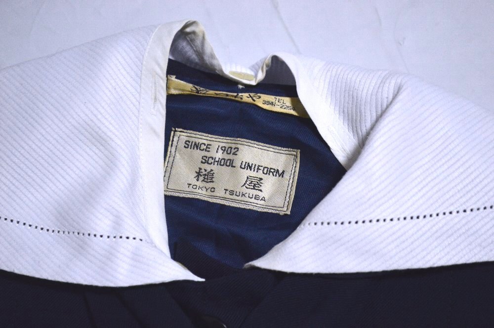 制服市場 - 東京都 国立 お茶の水女子大学附属小学校 衿カバー付冬ワンピース タイ つちや＊T4850