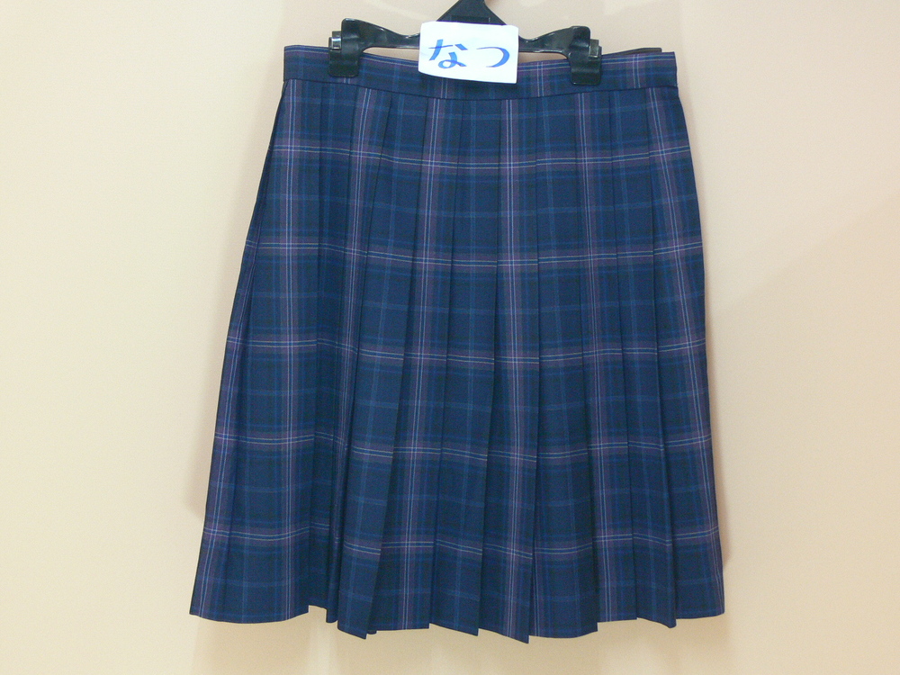 制服市場 - [不明] s758 TOMBOW VARSITY MATE トンボ バーシティメイト 紫色格子柄 チェック柄 夏・冬のスカート