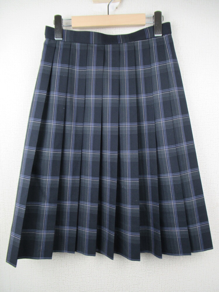制服市場 - [不明] 5758 580 大きなサイズ！冬スカート 黒+グレー＋紫 チェック柄
